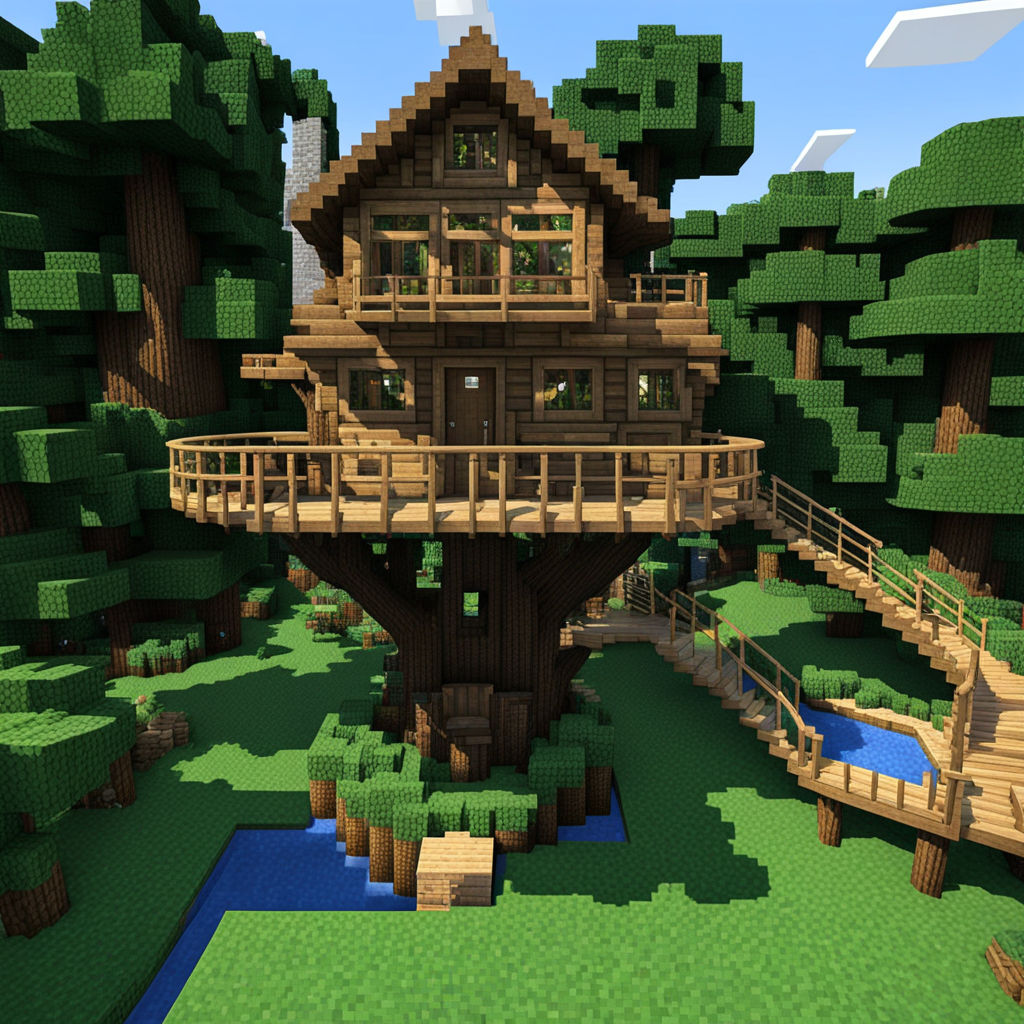 Cool Minecraft Treehouse Designs for 2024 by King Gaming - Playground