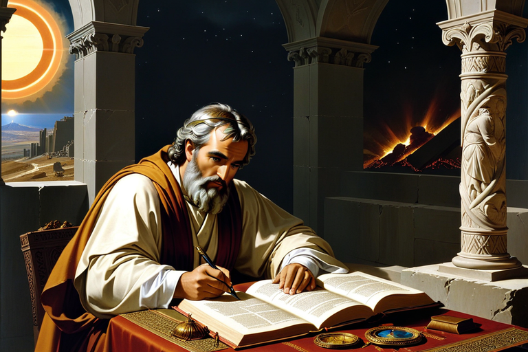 The apostle john writing the book of apocalypse by luis wiz - Playground