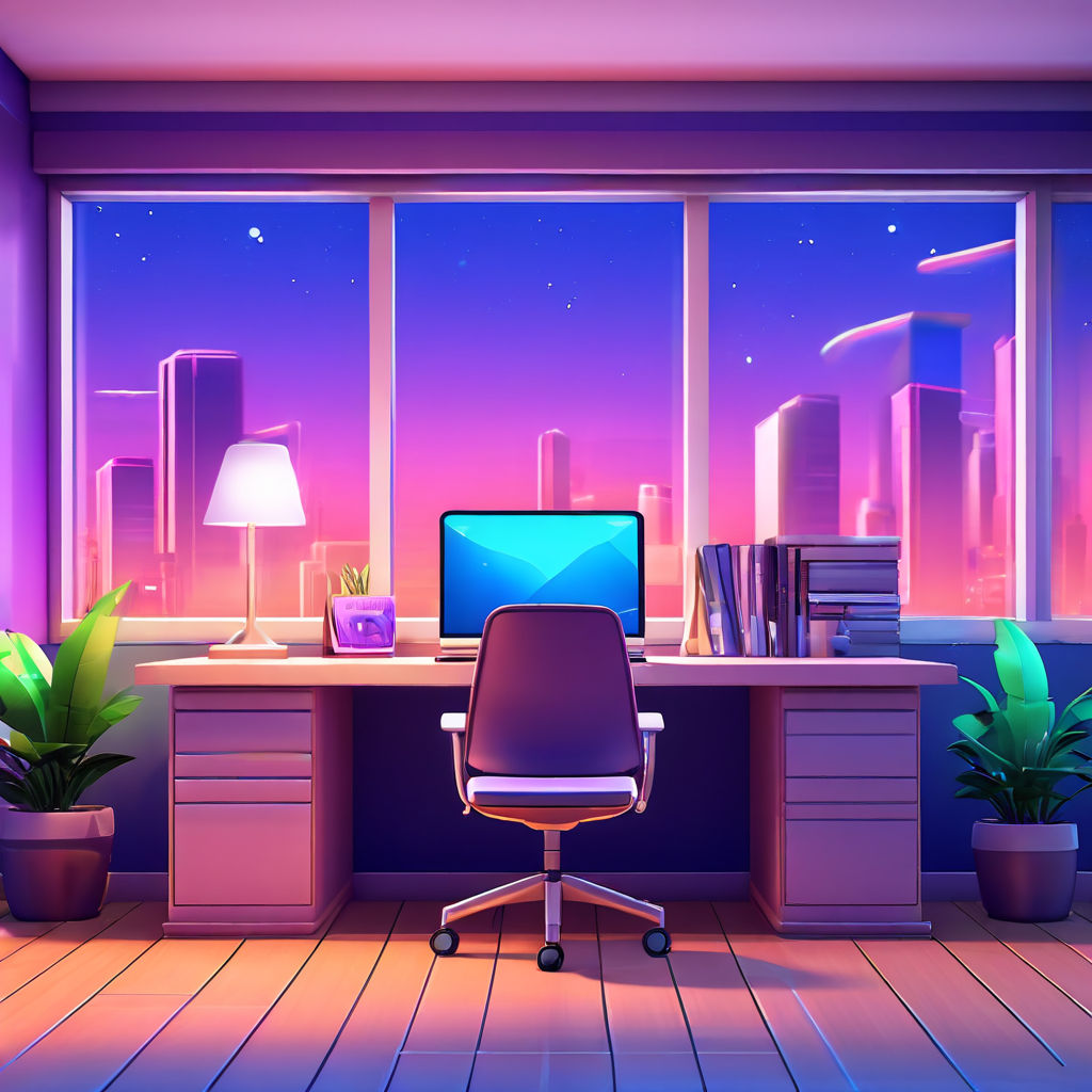 Can you give me a nice modern aesthetic office backdrop in a... by ...