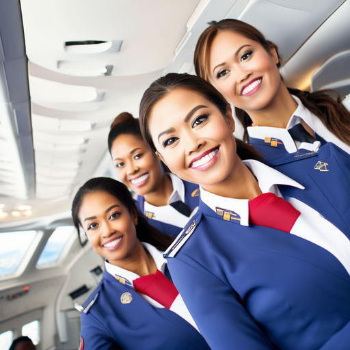 Female flight crew members in crisp uniforms by Proflite escuela ...