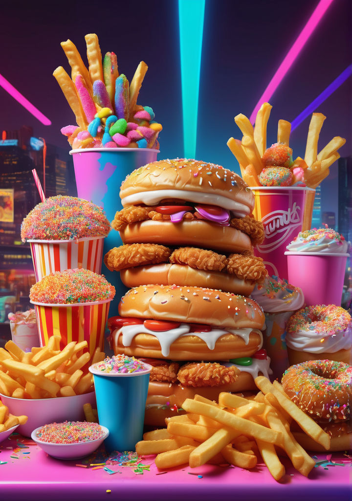 A sumptuous spread of various junk foods by Gabriel Mugari - Playground