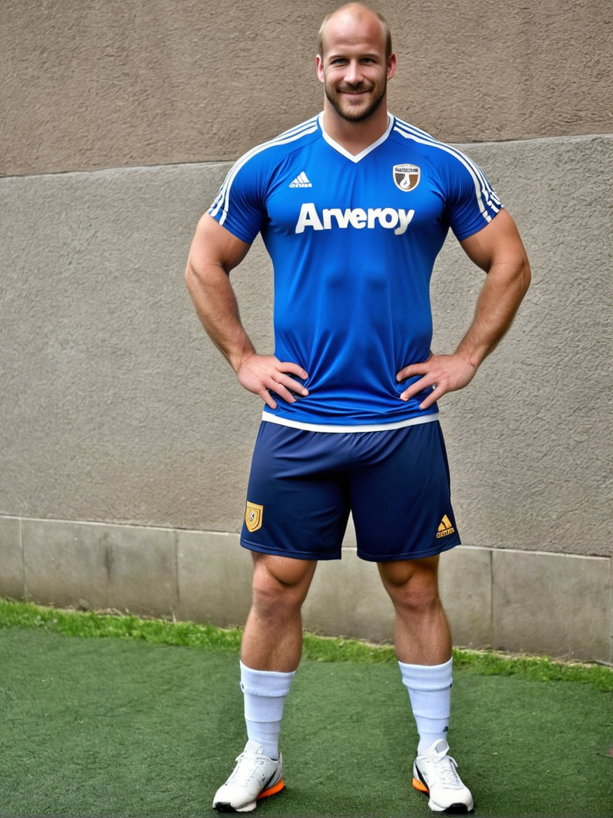 Realistic very big muscular young white man by Carl Muspratt - Playground