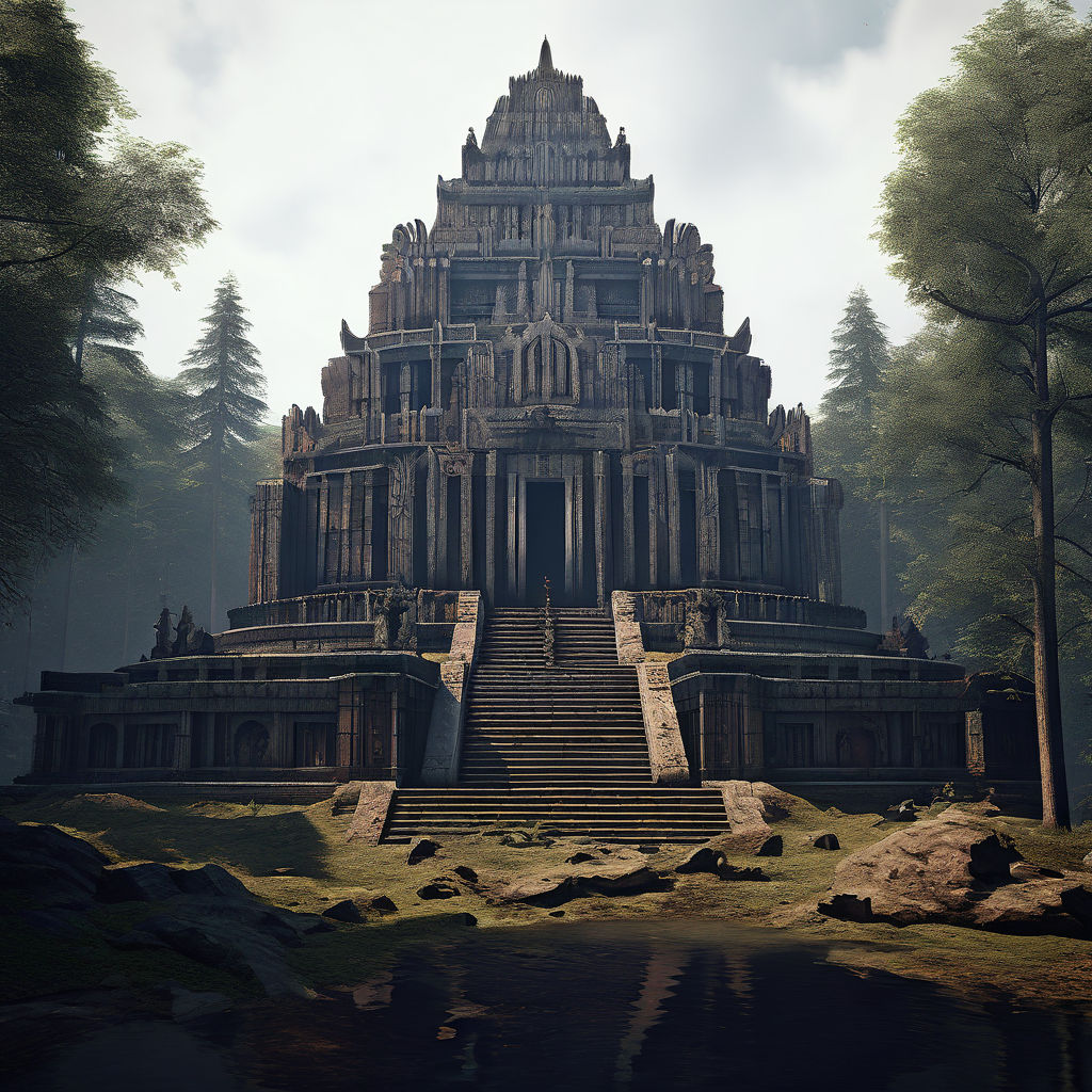 Retro-mythical huge Proto-Slavic temple by Stanislav Hanousek - Playground