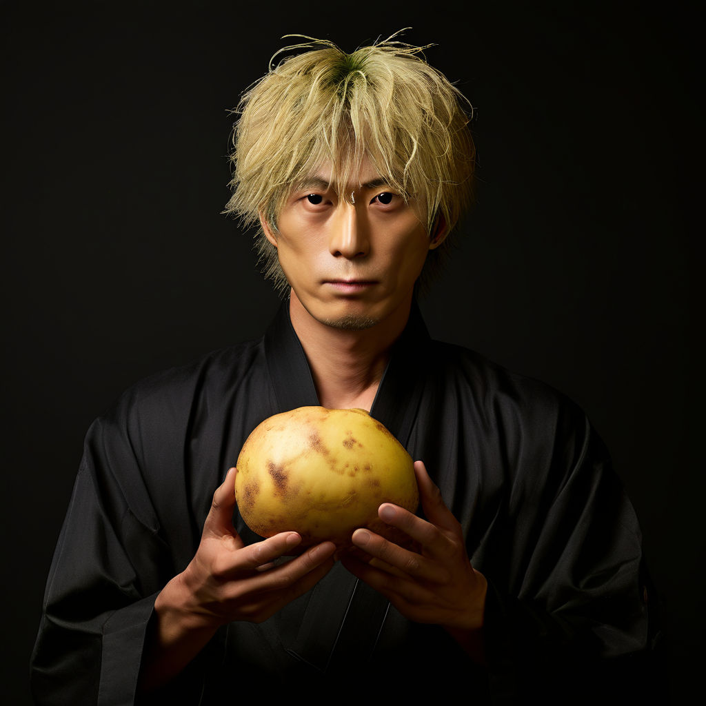 Satoru Gojo from jujustu kaisen with a potato instead of his... by ...