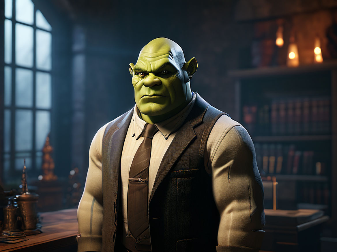 Shrek in a bespoke suit by klaus zürchauer - Playground