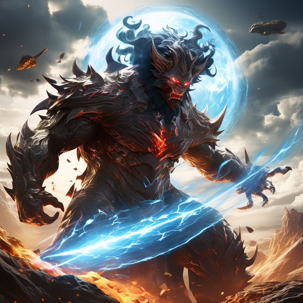 A demon with elemental powers and is destroying a planet by Harrison ...