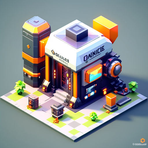 Low poly isometric 3D machine as a 2D game asset by Marc Dumais ...
