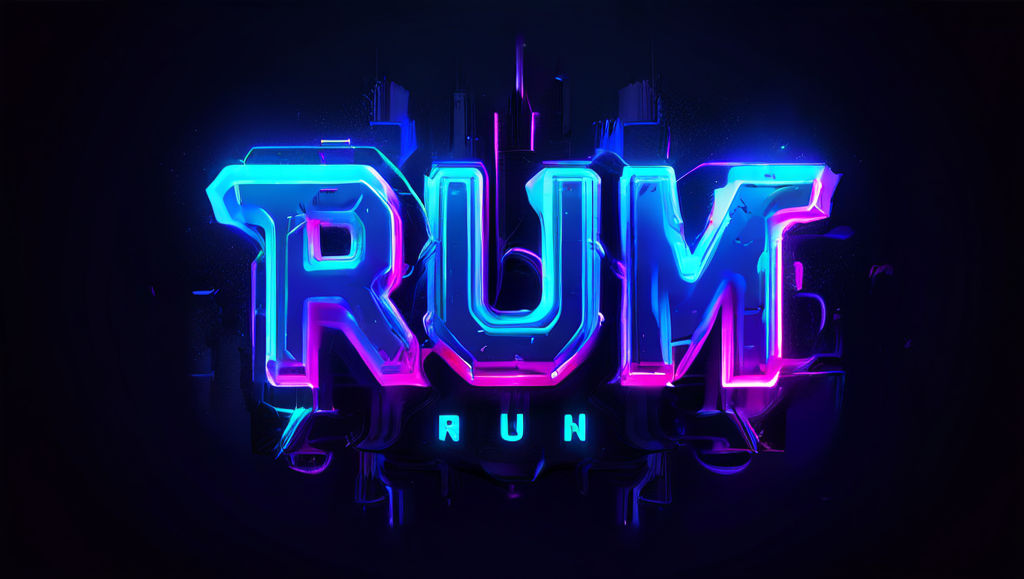 Create a cyberpunk logo named Volume Rush in neon style by Muhammad ...