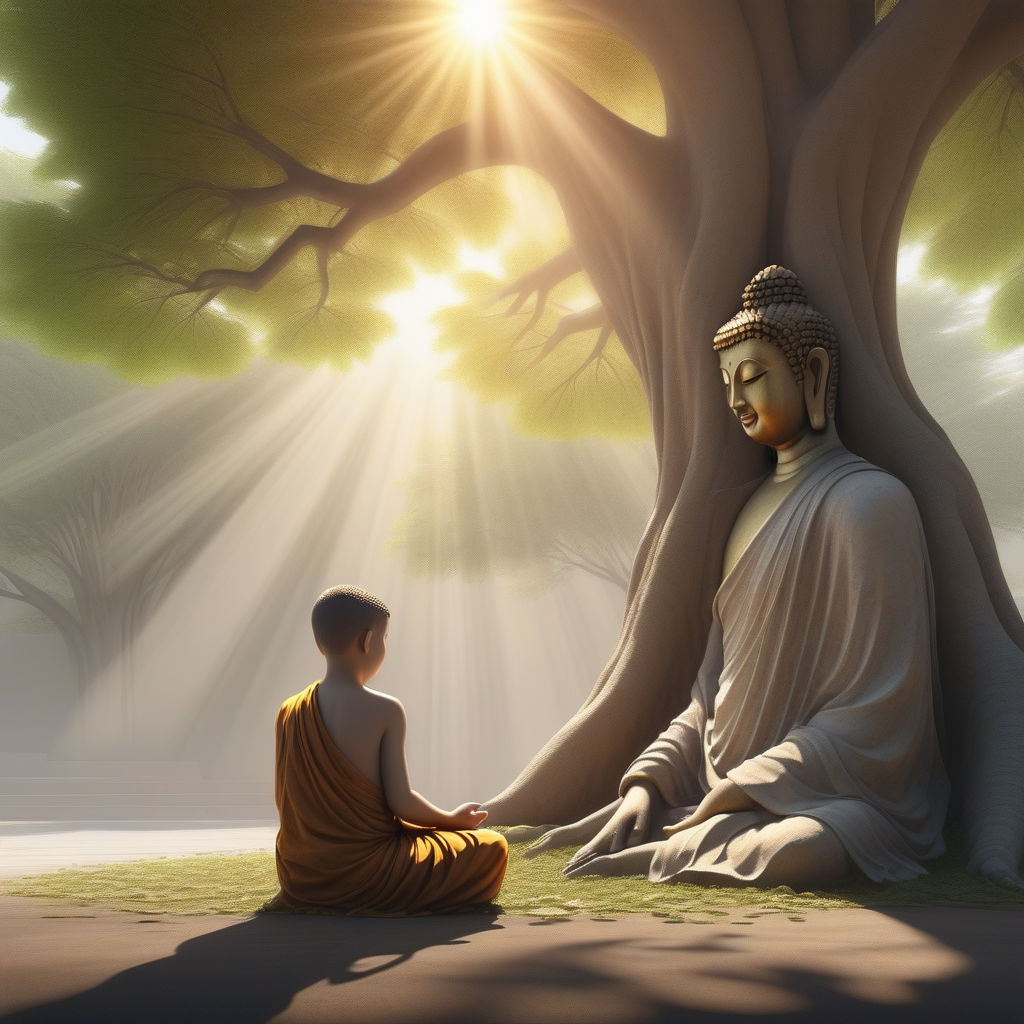 Buddha seated under the Bodhi tree by LAKSHMI NARAYAYAN - Playground