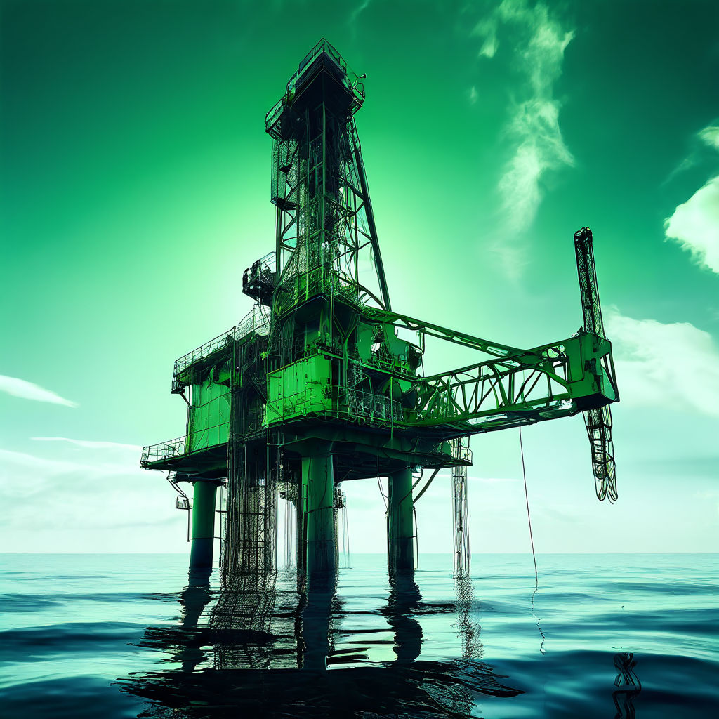 Oil rig, green screen by Murat Yılmazsavran - Playground