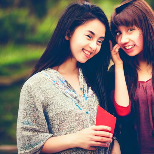 Conversation between two girls by Nethi Vamshi - Playground