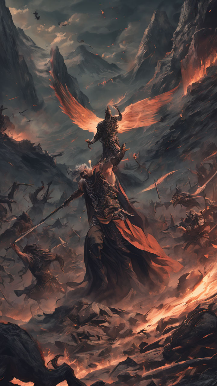 A captivating dark fantasy scene in vector 2D illustration s... by Jon ...