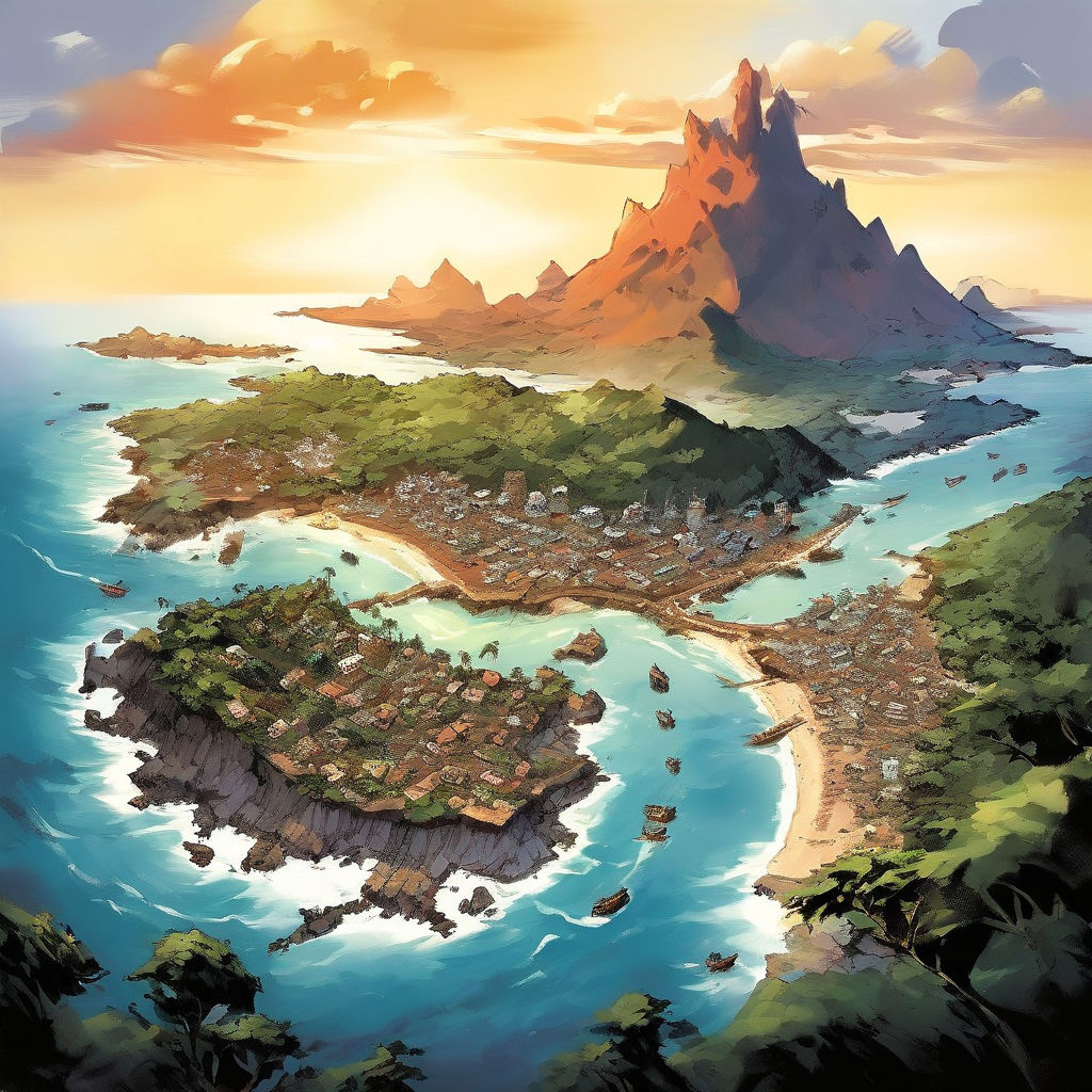 An illustrated map of a sovereign island country by Joel Sam - Playground