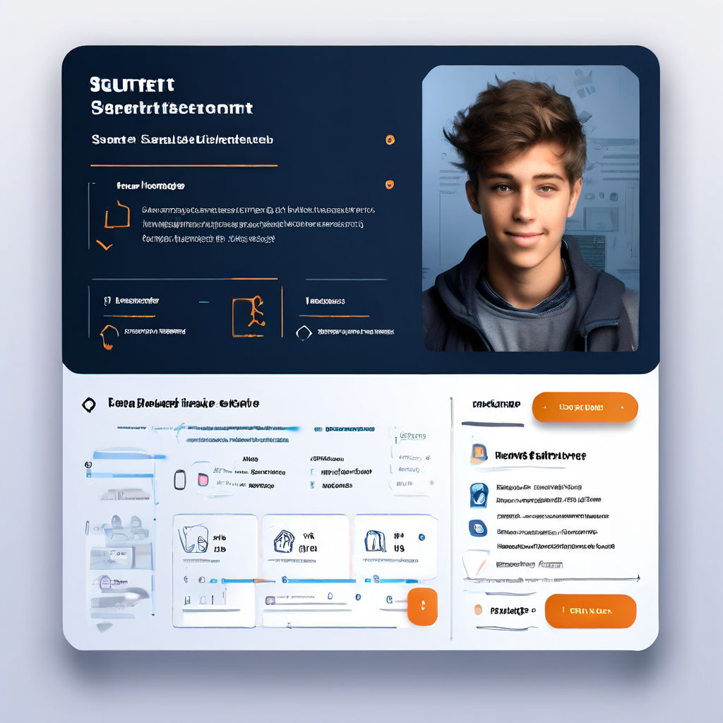 UI design layout featuring a Student Card module by Musa Excellent ...