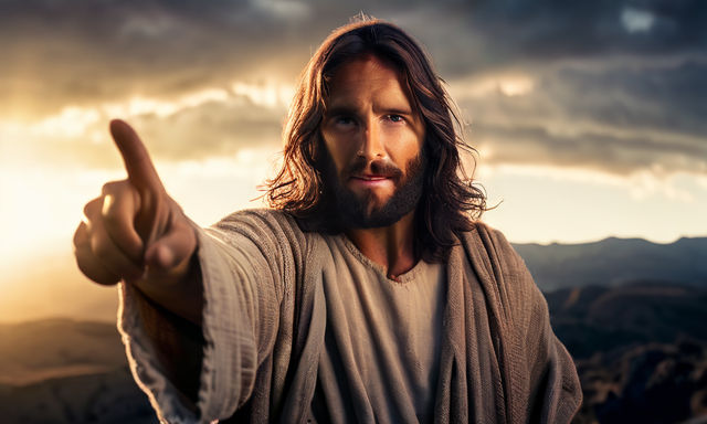 Jesus Christ pointing his finger by João Paulo - Playground Jesus Christ pointing his finger by João Paulo - Playground
