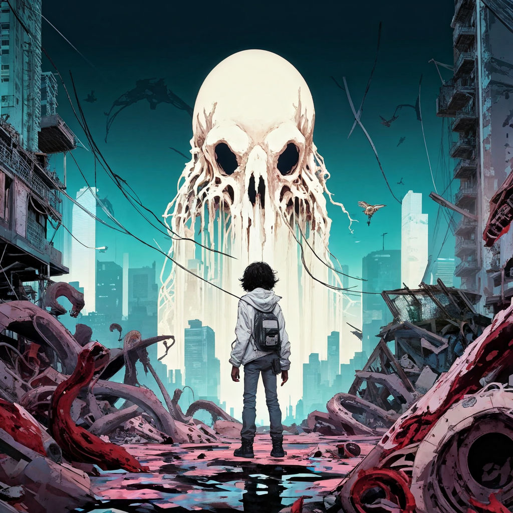 2D illustration capturing an 80s-themed post-apocalyptic sce... by 박수민 ...