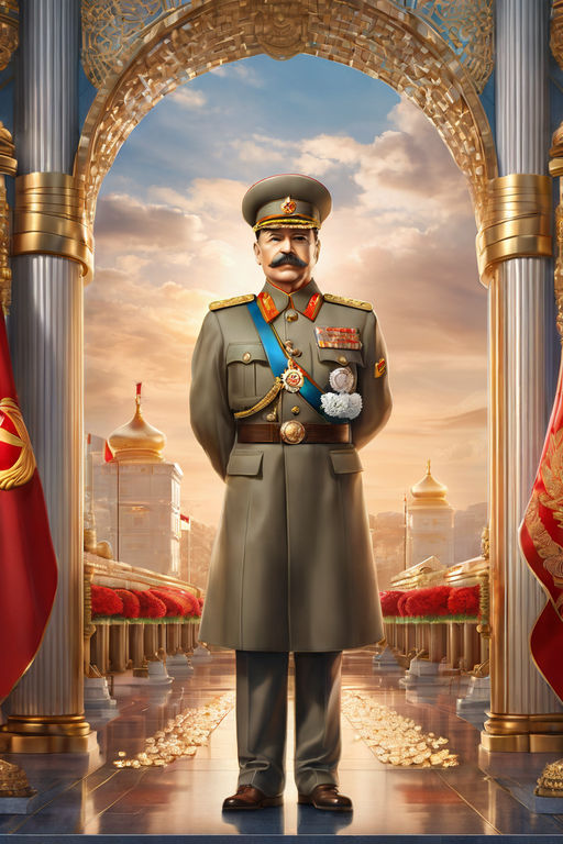 A full body portrait of stalin 4k resolution digital art by james hill ...