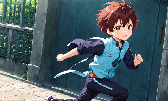 Anime, boy running by AKHILESH Kumar - Playground