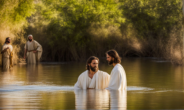 Jesus being baptized in the Jordan River by Ricardo Silva - Playground