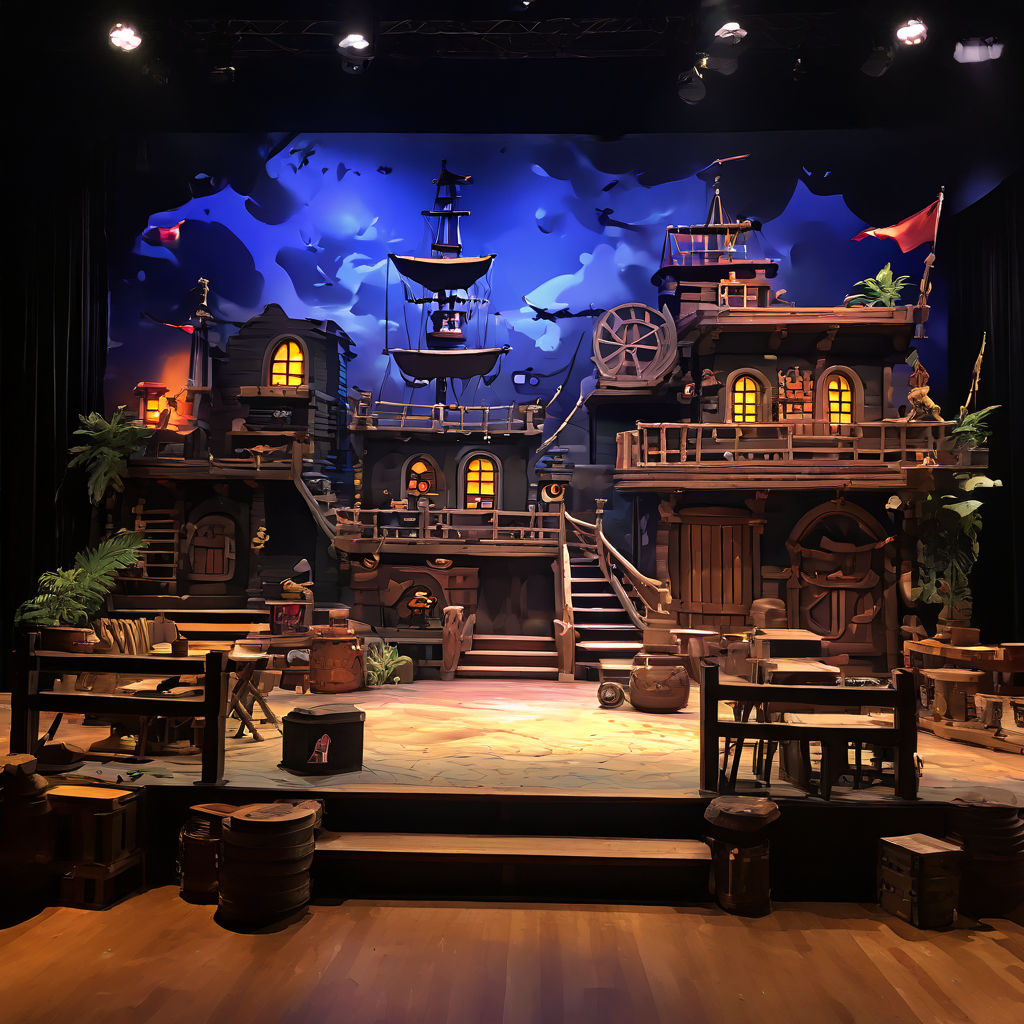 Mini stage design for seminar in school with the theme pirat... by uno ...