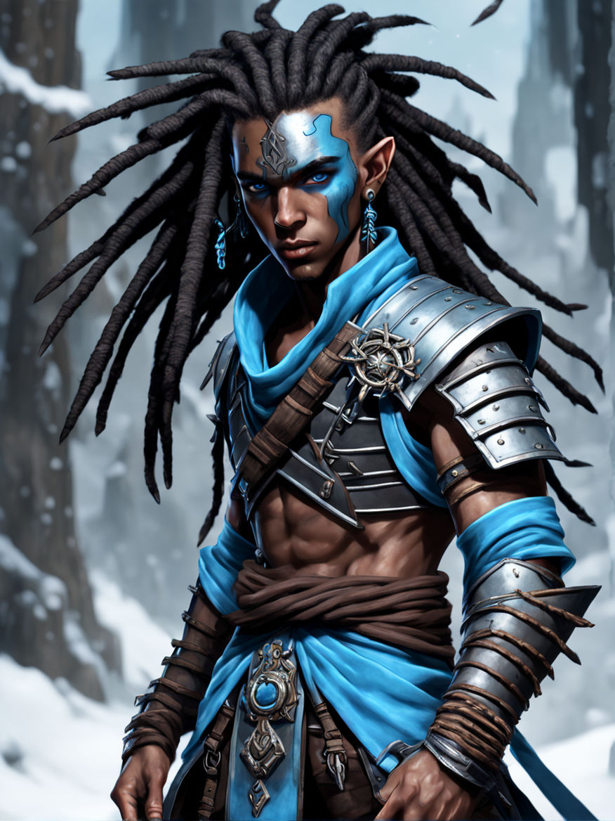 Male high elf shadow ninja with chocolate skin by Emperor Raitei ...