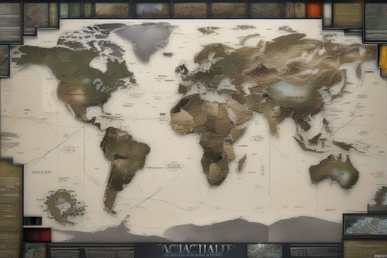 Digital Combat Map Tactical Military World Map with intricat... by ...