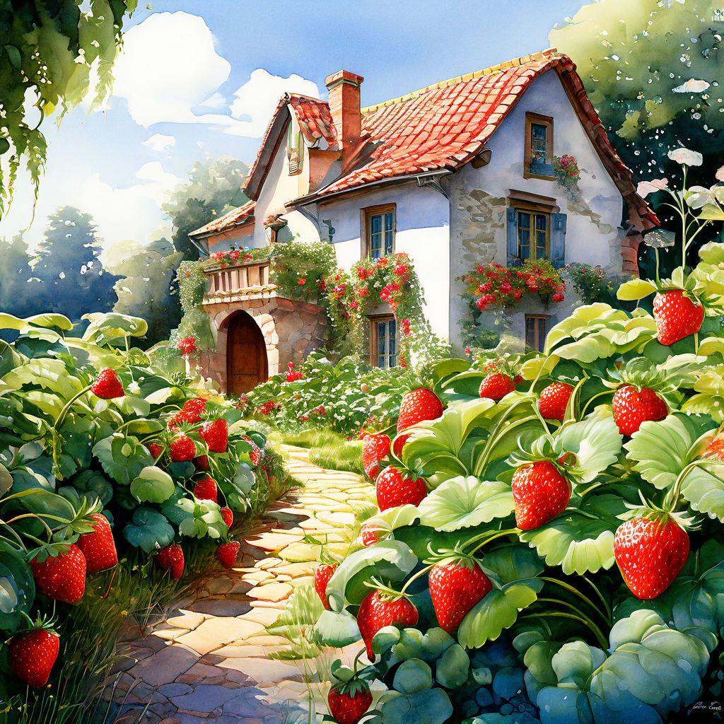 House combining the organic shapes of strawberries by Shanice Zou Xi ...