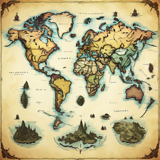 A map of previously non-existent continents for the fantasy ... by ...