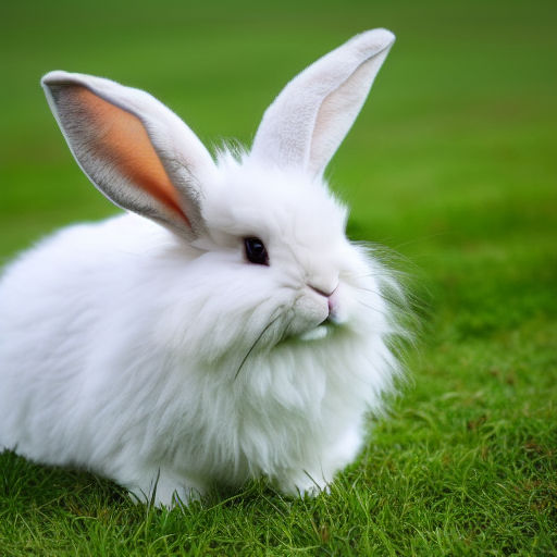 A cute and fluffy rabbit sitting on a patch of grass by Tom McIntyre ...