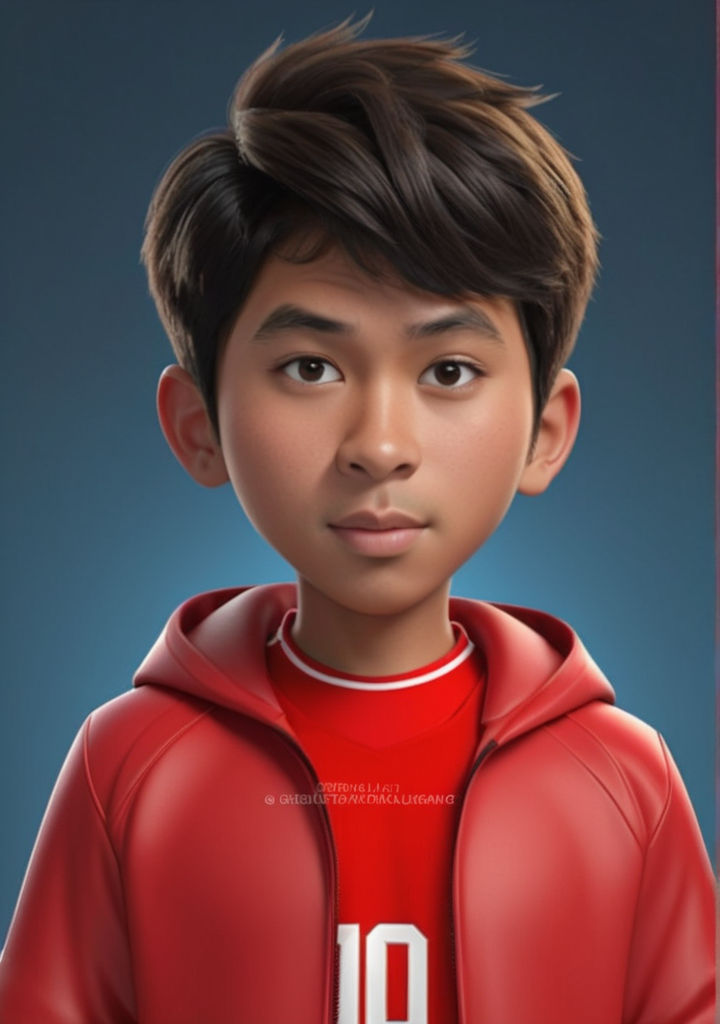 Realistic 3D cartoon character. big head. young man by krisna kpps ...