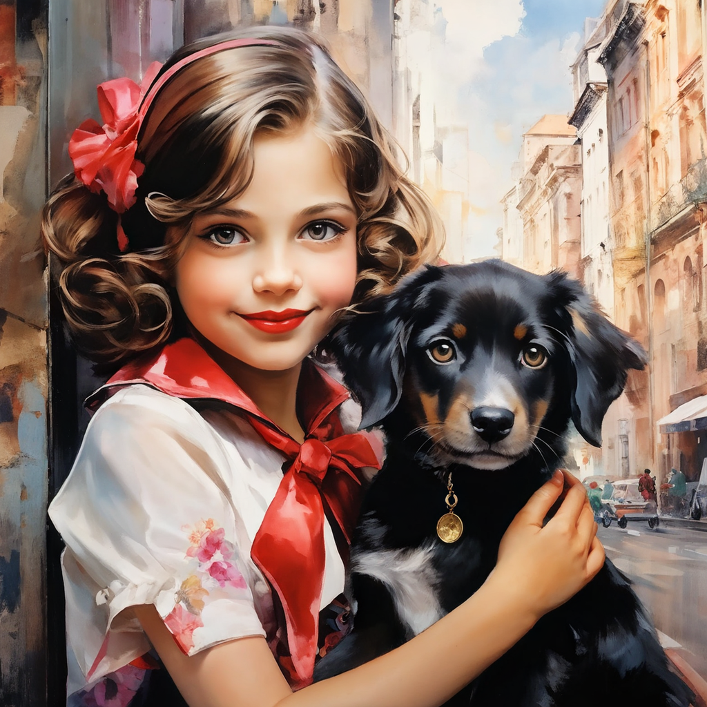 Closeup Face Portrait Of An Innocent Girl Beside Her Favorit By Midnight40 Playground