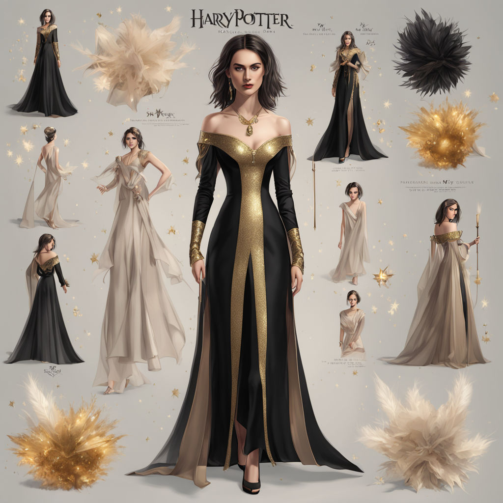 Photorealistic full-body-shot character sheet extravagant el... by Liz ...