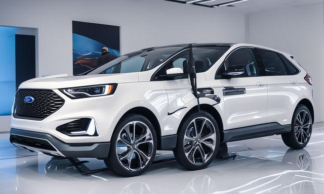 The image depicts the front view of a 2025 2025 Ford Edge i... by tara ...