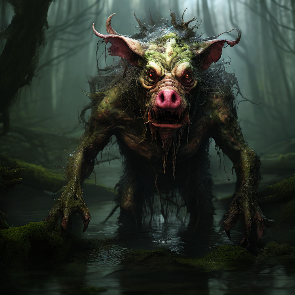 Concept art of a grotesque monster birthed by a unique fusio... by 이건호 ...