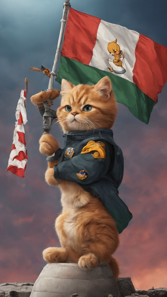 Garfield kids with military uniform and Rocket and flag 🇮🇷 by Pouya ...