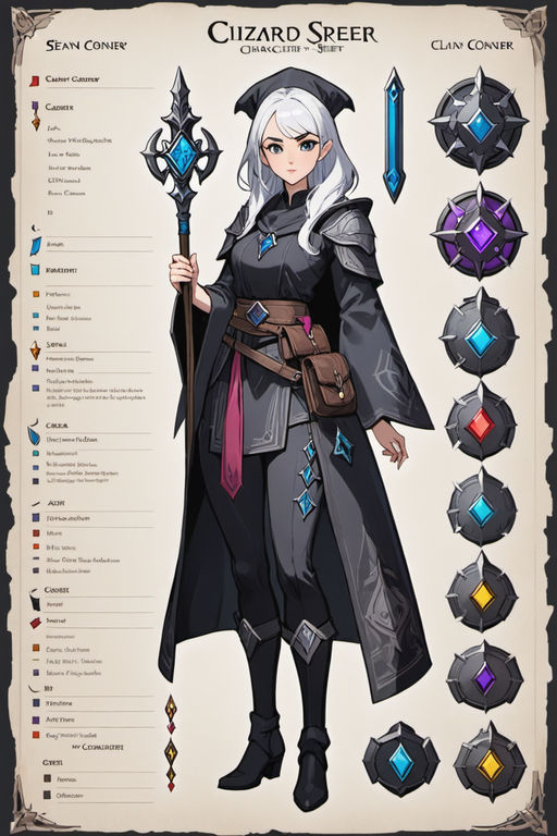 Rpg character sheet ui elements Sean Connery by Caea Augusto - Playground