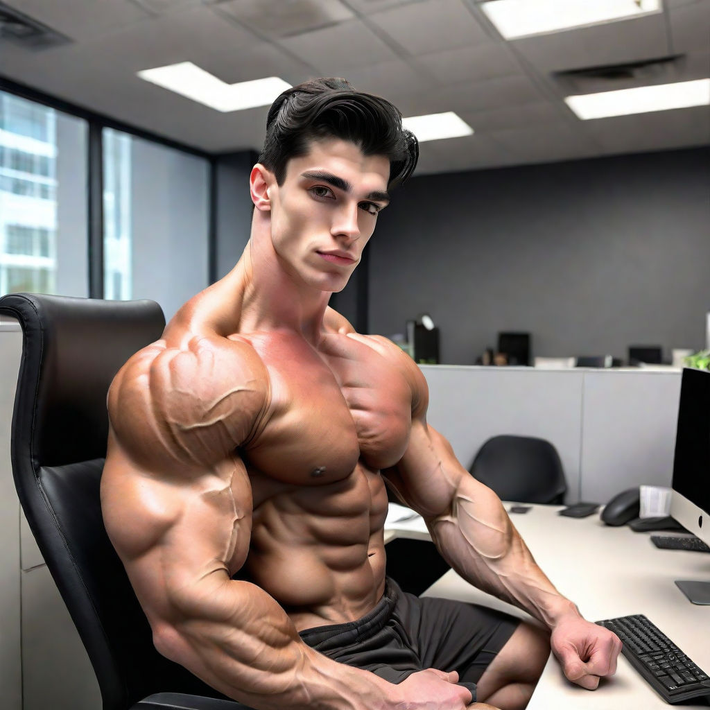 Handsome black hair pale skin spanish massive bodybuilder wi... by 858 ...