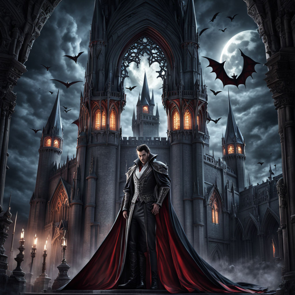 Gothic vampire castle in 16:9 aspect ratio by Maksim Mozgovoi - Playground