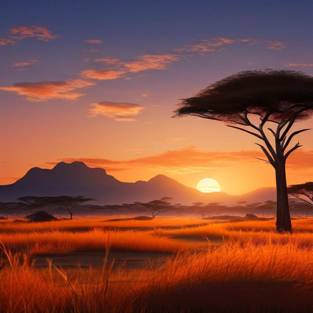 Savannah landscape by Elias De Moraes - Playground