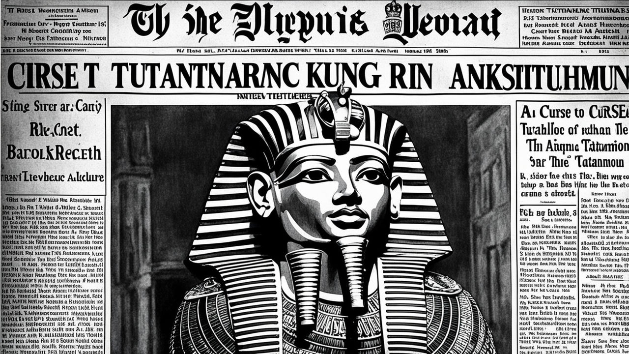 A newspaper front page with a dramatic headline about the cu... by ...