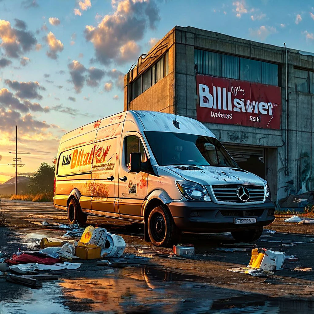 Sprinter van filled with bulky waste items such as furniture... by ...