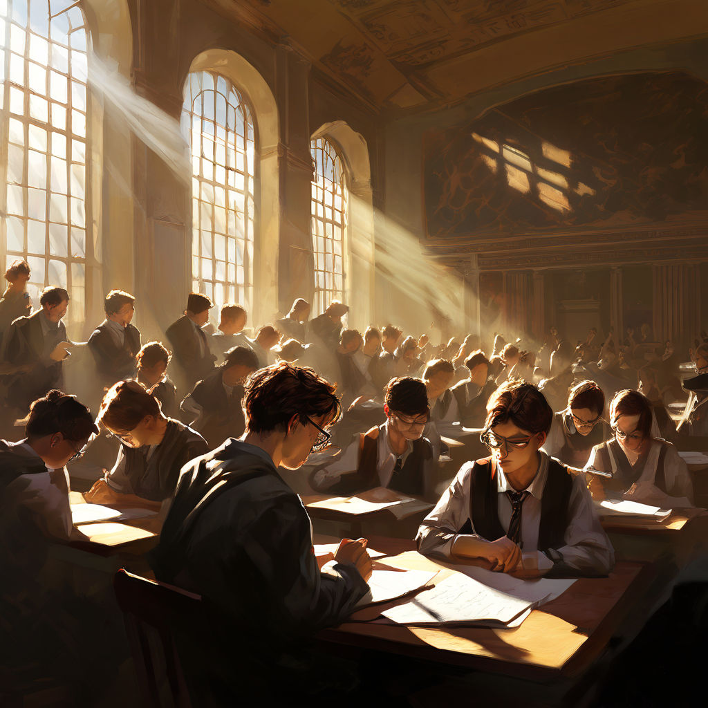 A tense classroom scene by Abd Muiz - Playground