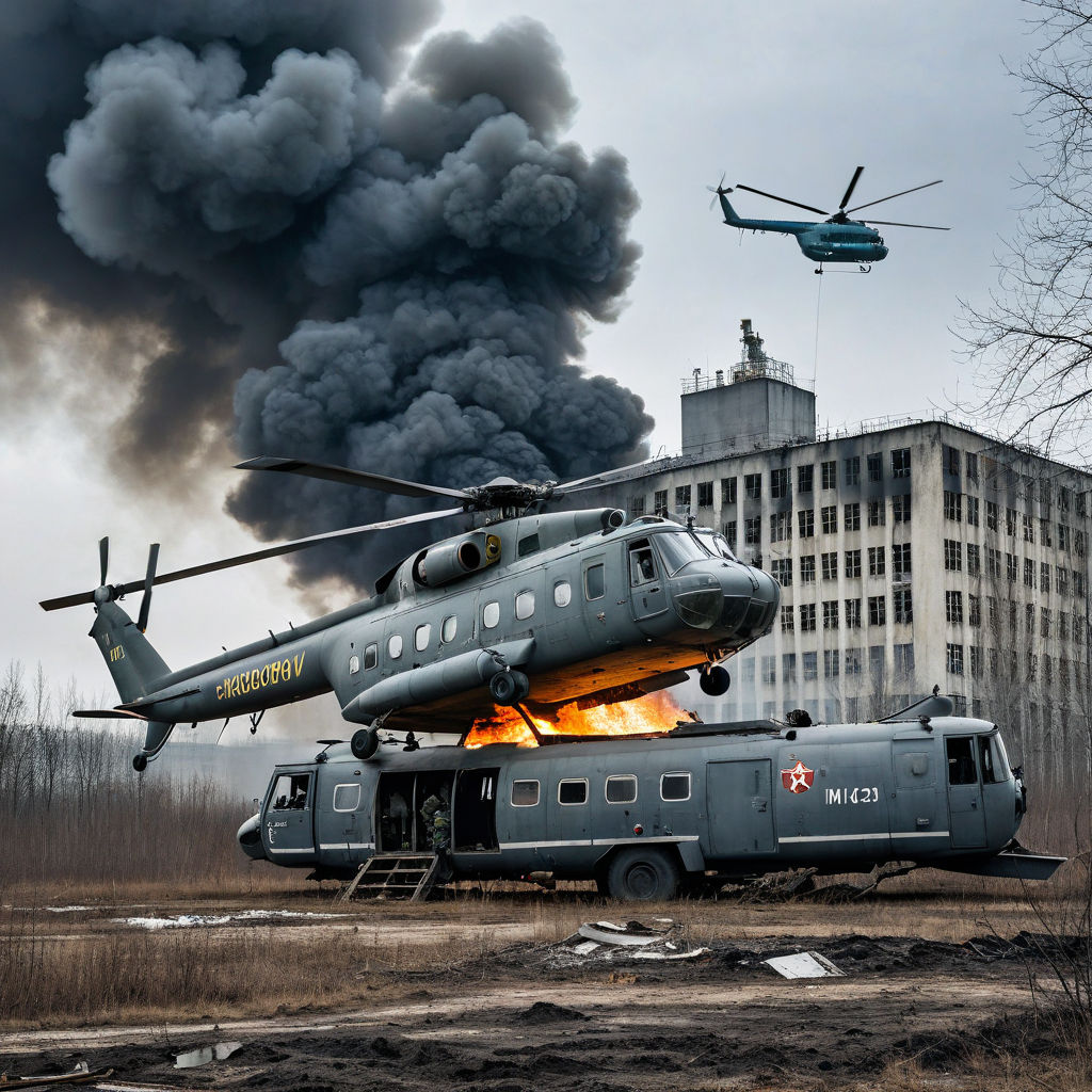 Moscow-Zaskalnaya crash site MI-8 helicopter at Chernobyl nu... by ...