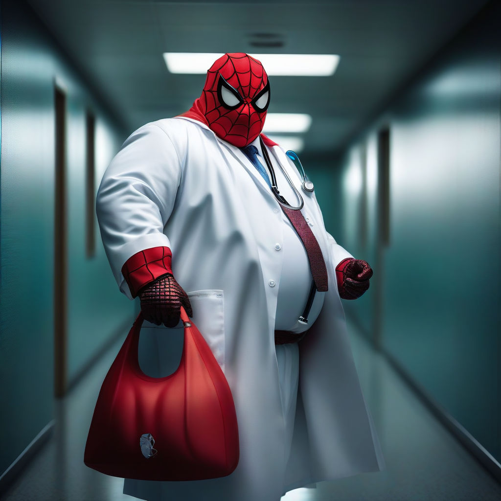 Obese fat man in spiderman costume by ITZ AKASH - Playground