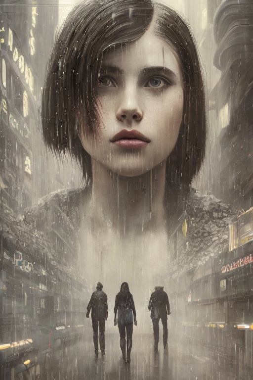 20-year old girl realistic blade runner by Roger Lindberg - Playground
