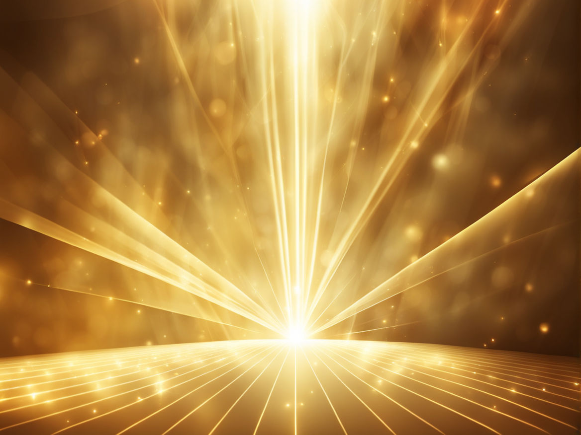 Golden light rays effect with geometric shapes by Made By PirzadA ...