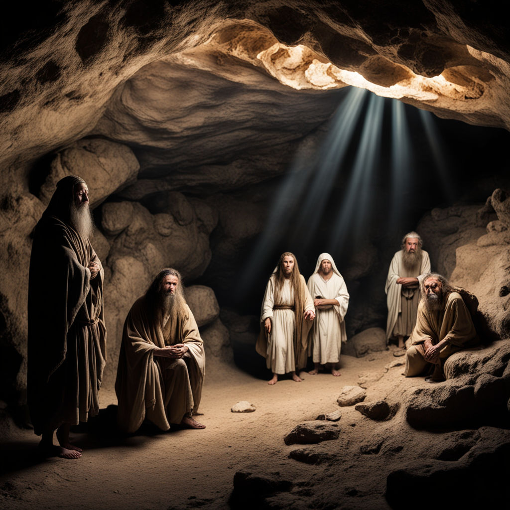 People from biblical times in a cave hidden and afraid by Lina Marcela ...