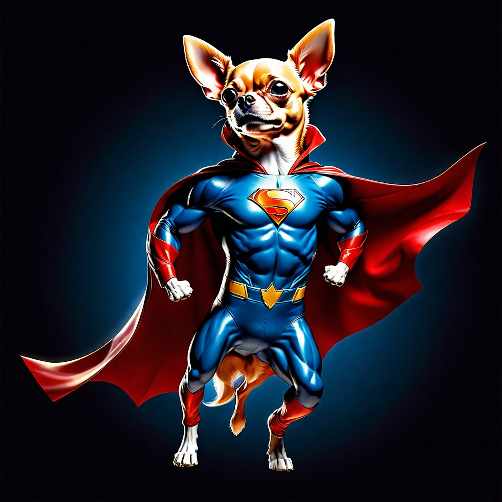 Front view of a superhero by Thom Mulichak - Playground