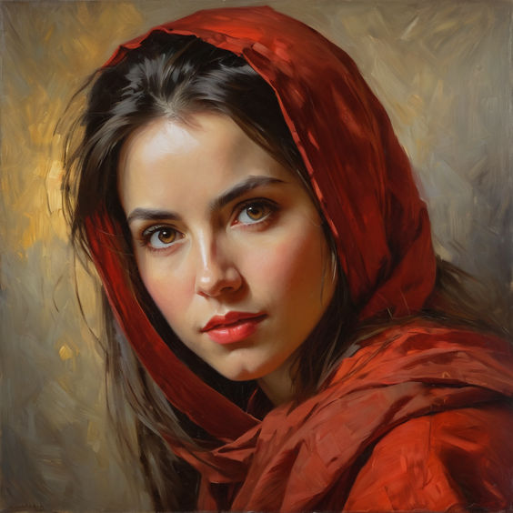 Portrait of a 32-year-old woman with dark brown by Alireza Jahazi ...