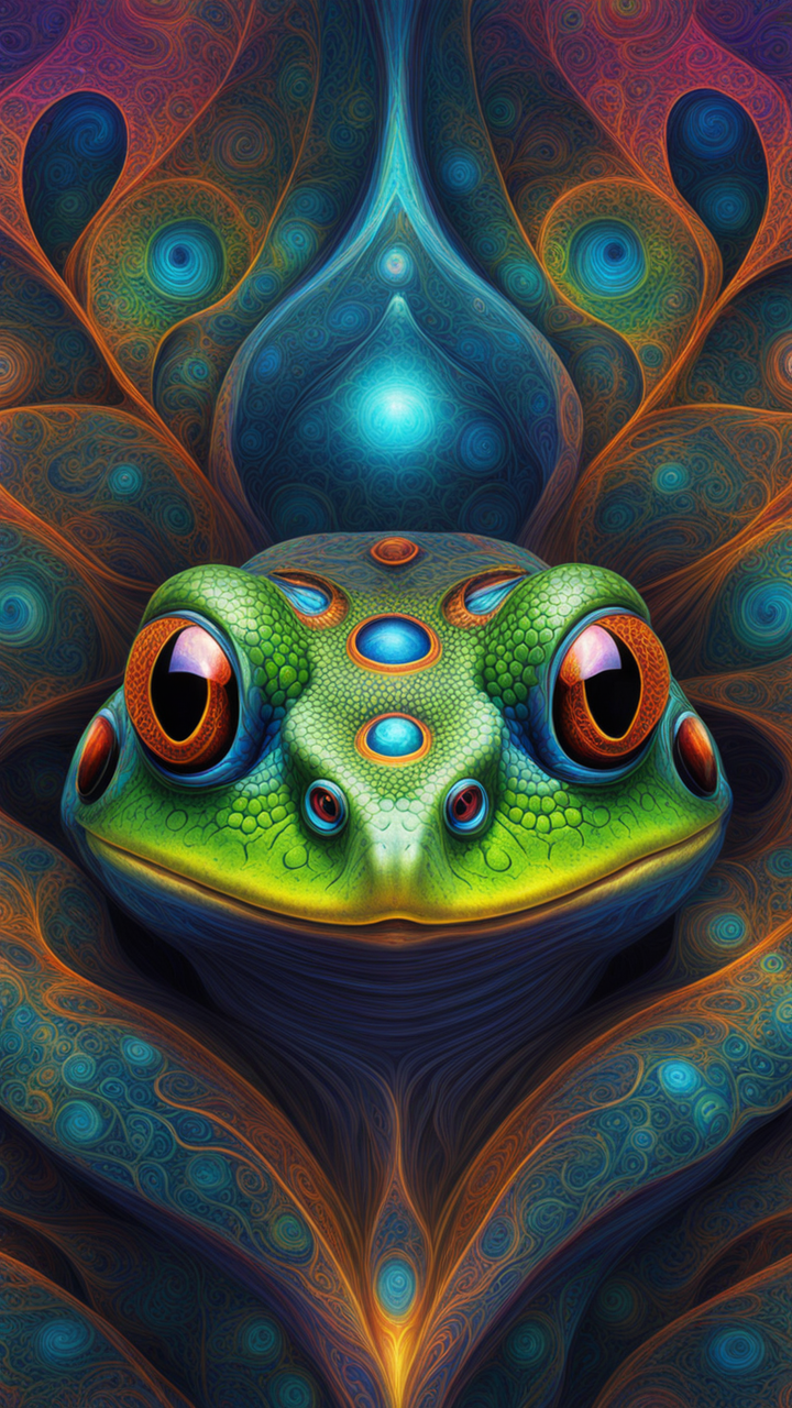 Psychedelic frog entity by Ste Knight - Playground